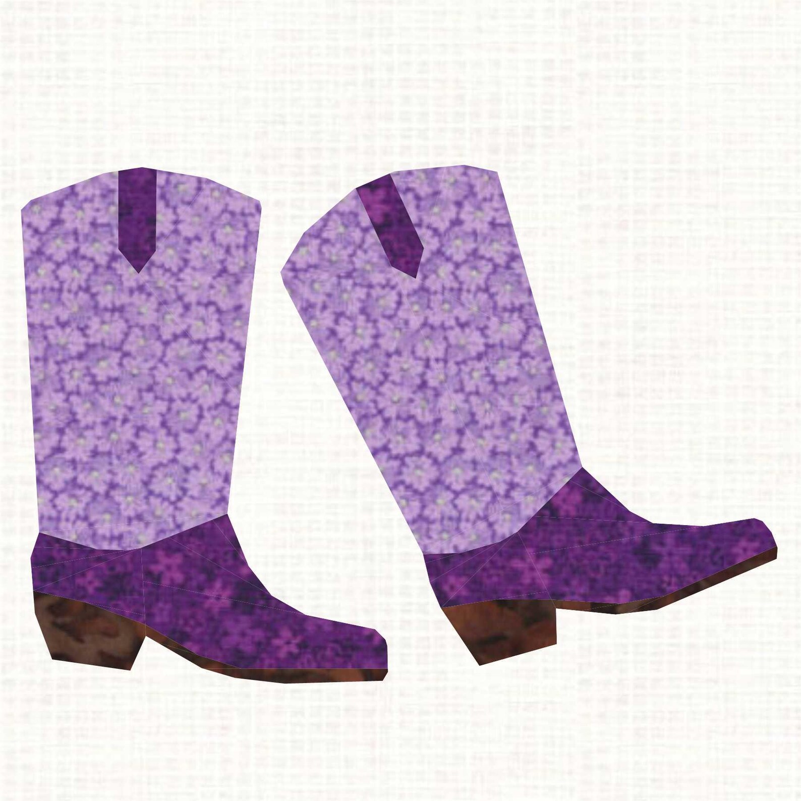 Cowboy Boot, Boot Scootin, Quilt Block Pattern: Foundation Paper ...