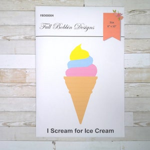 Ice Cream Foundation Paper Piecing Pattern (FPP), Quilt Block, PDF ...