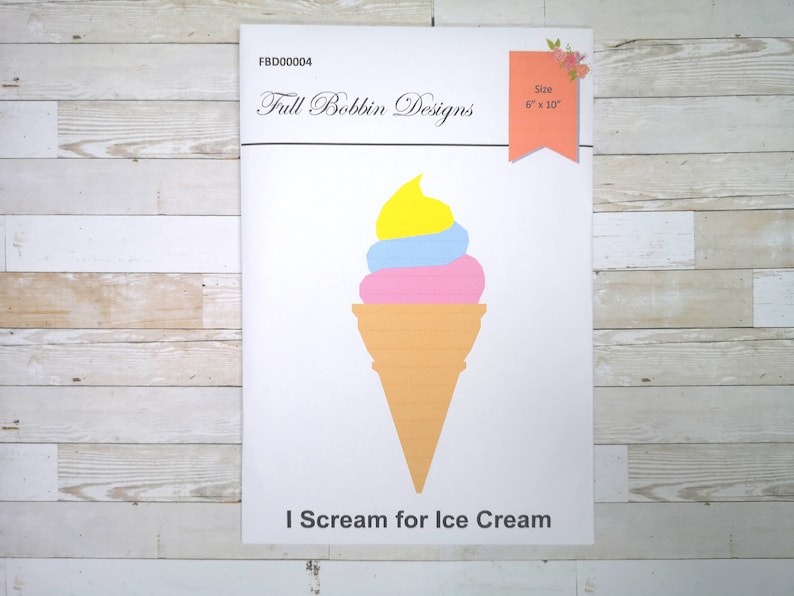 Ice Cream Foundation Paper Piecing Pattern FPP Quilt Block - Etsy