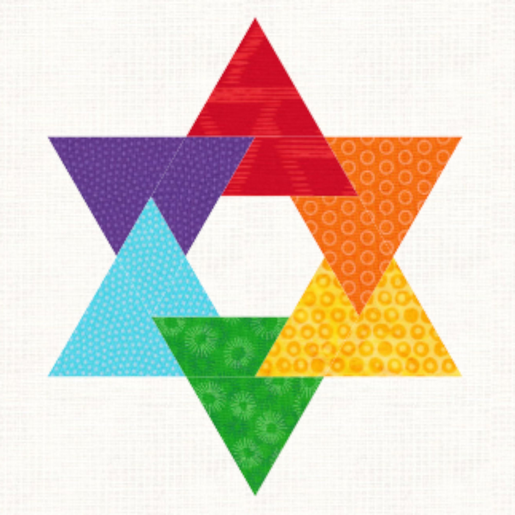 Hexagram, Foundation Paper Piecing Pattern (FPP), Quilt Block, PDF ...