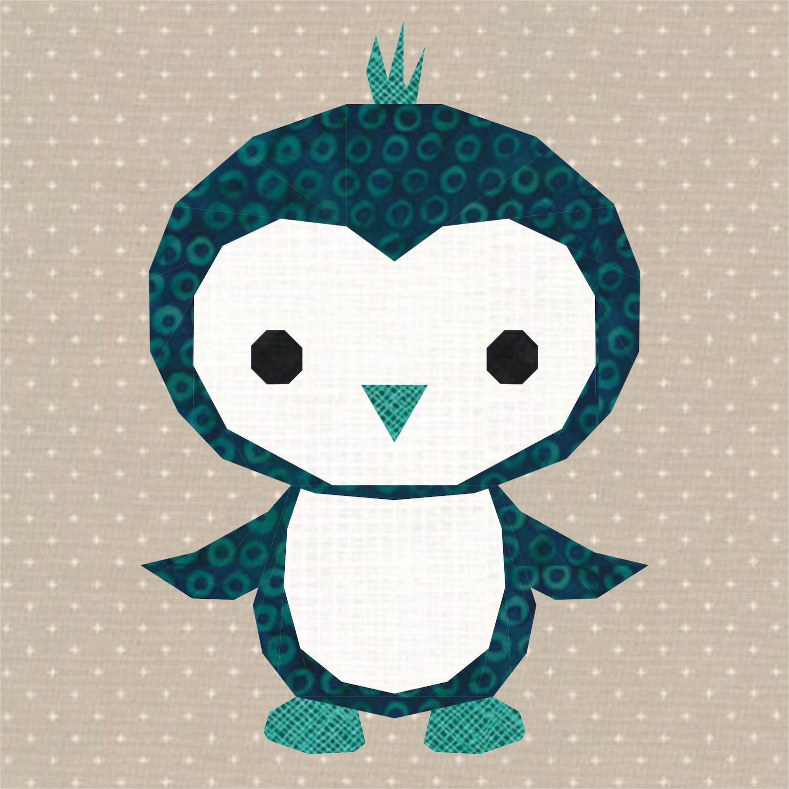 Penguin, Foundation Paper Piecing Pattern (FPP), Quilt Block, PDF ...