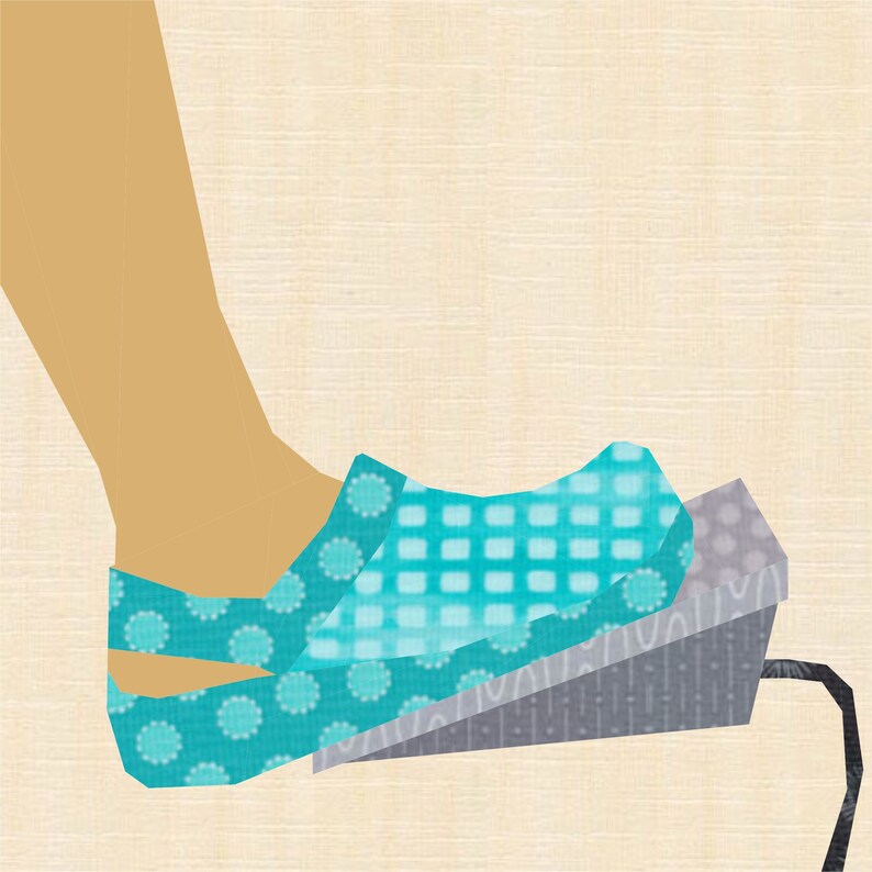 Sewing Machine Foot Pedal Quilt Block Pattern (PDF Pattern, 4 Sizes) - Etsy