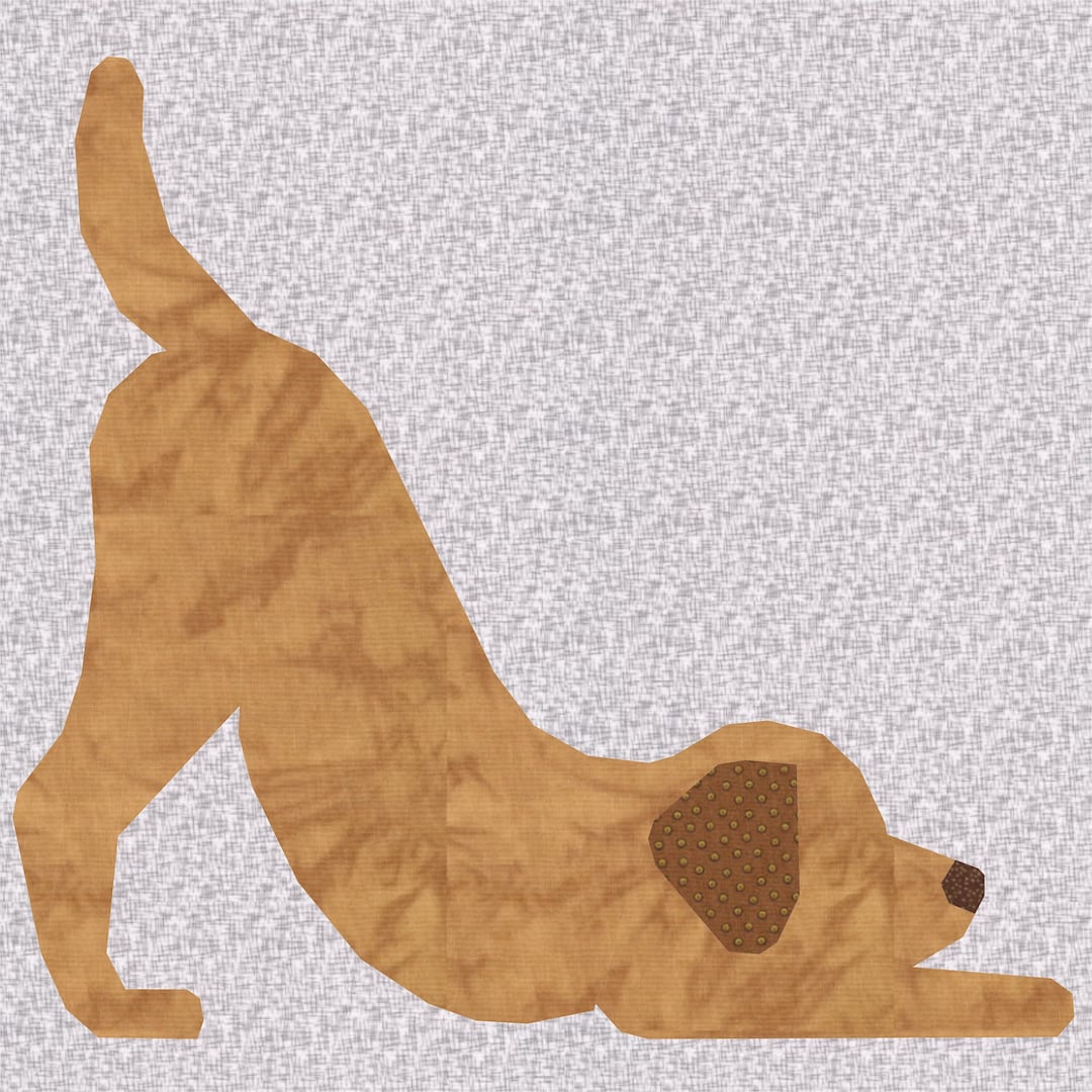Downward Dog, Yoga Pose, Foundation Paper Piecing Pattern (FPP), Quilt ...