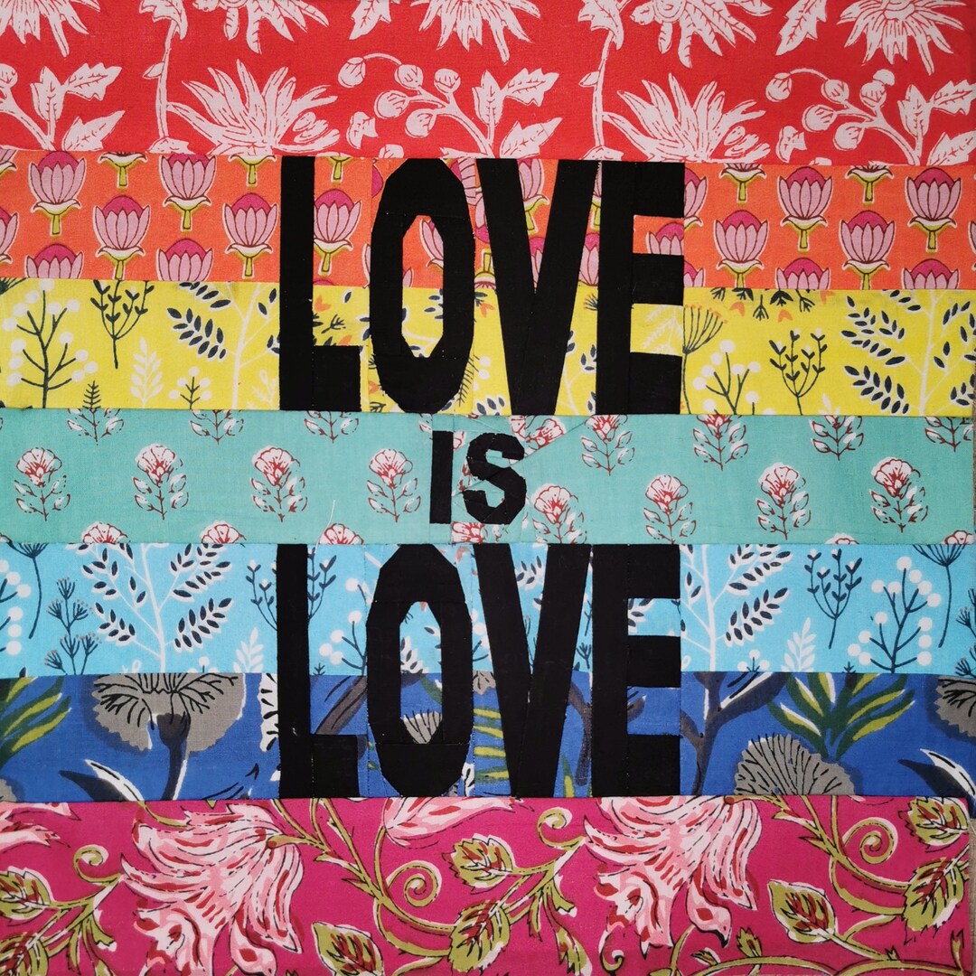 Love is Love Quilt Block, FPP Pattern, 3 Sizes (PDF Pattern) - Etsy