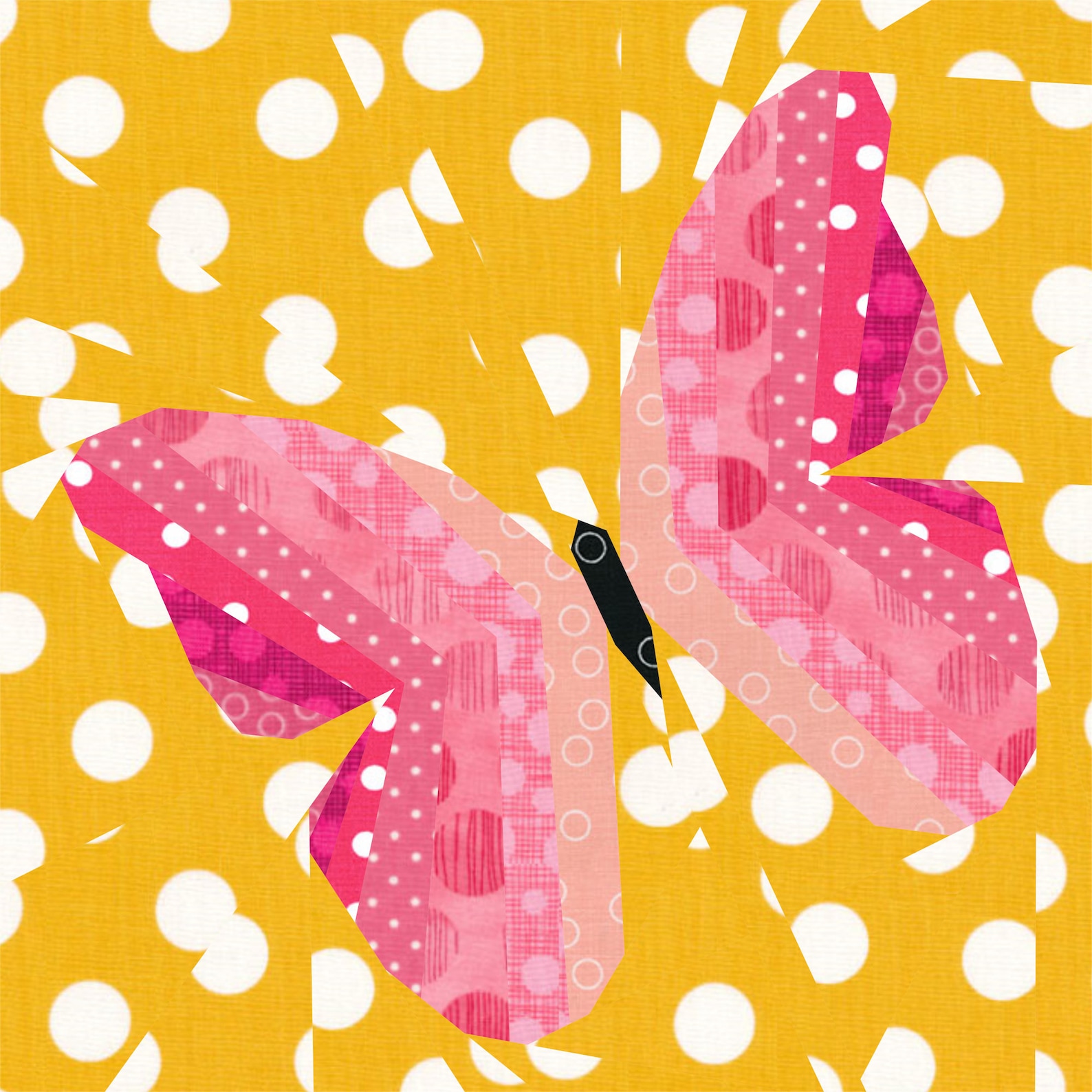Butterfly Flutterby, Foundation Paper Piecing Pattern (FPP), Quilt ...