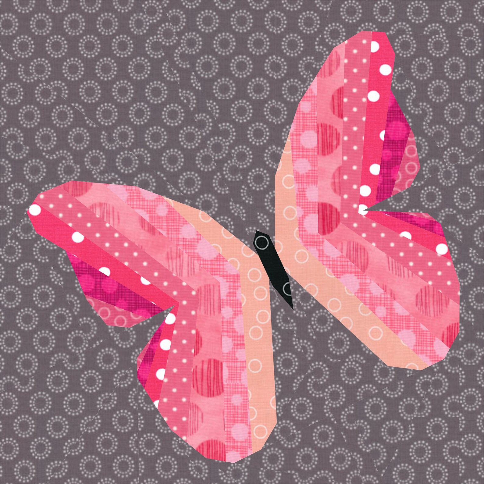 Butterfly Flutterby, Foundation Paper Piecing Pattern (FPP), Quilt ...