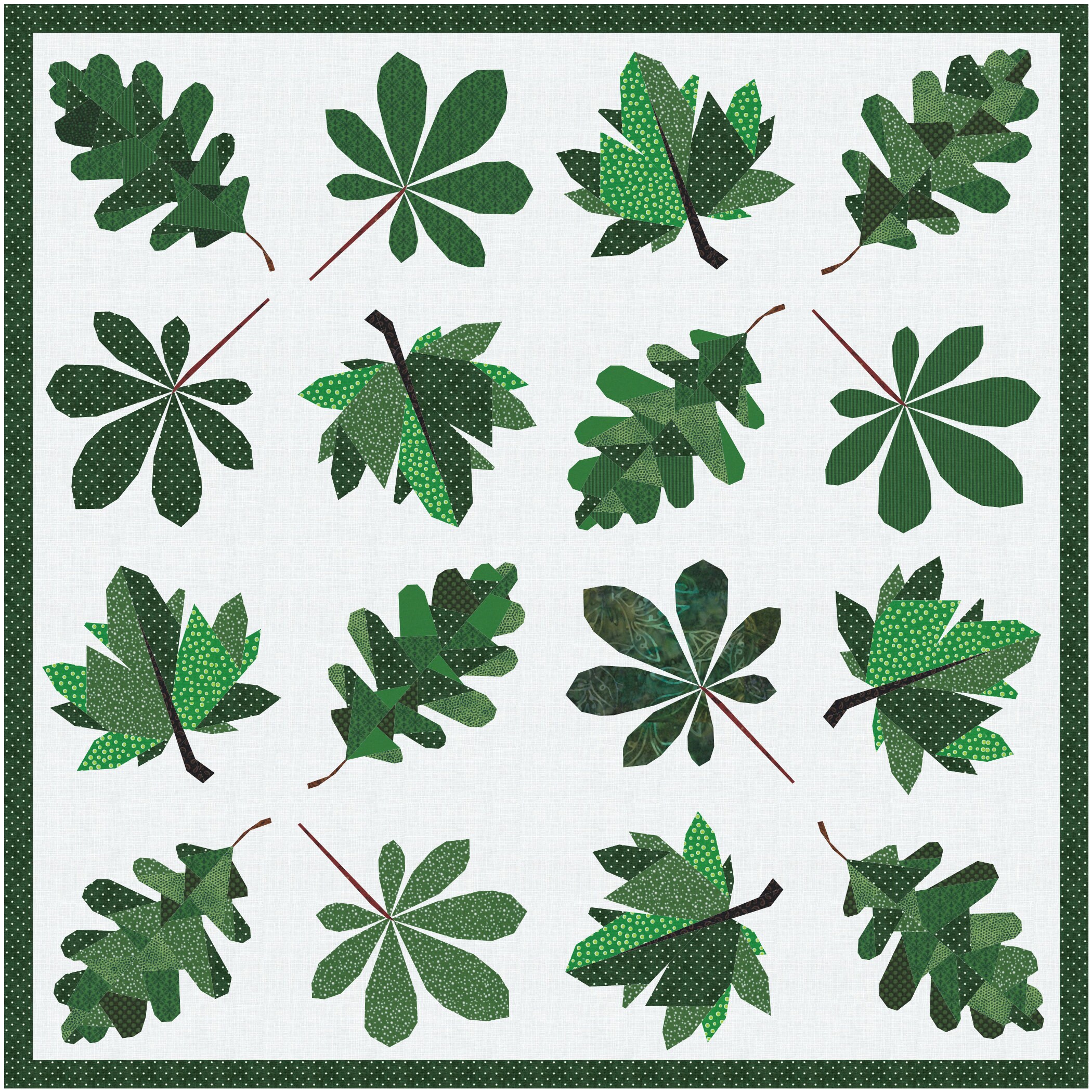 Maple Leaf, Foundation Paper Piecing Pattern (FPP), Quilt Block, PDF ...