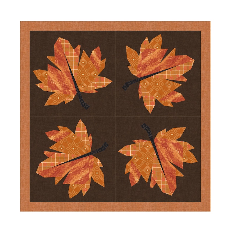 Maple Leaf, Foundation Paper Piecing Pattern (FPP), Quilt Block, PDF ...