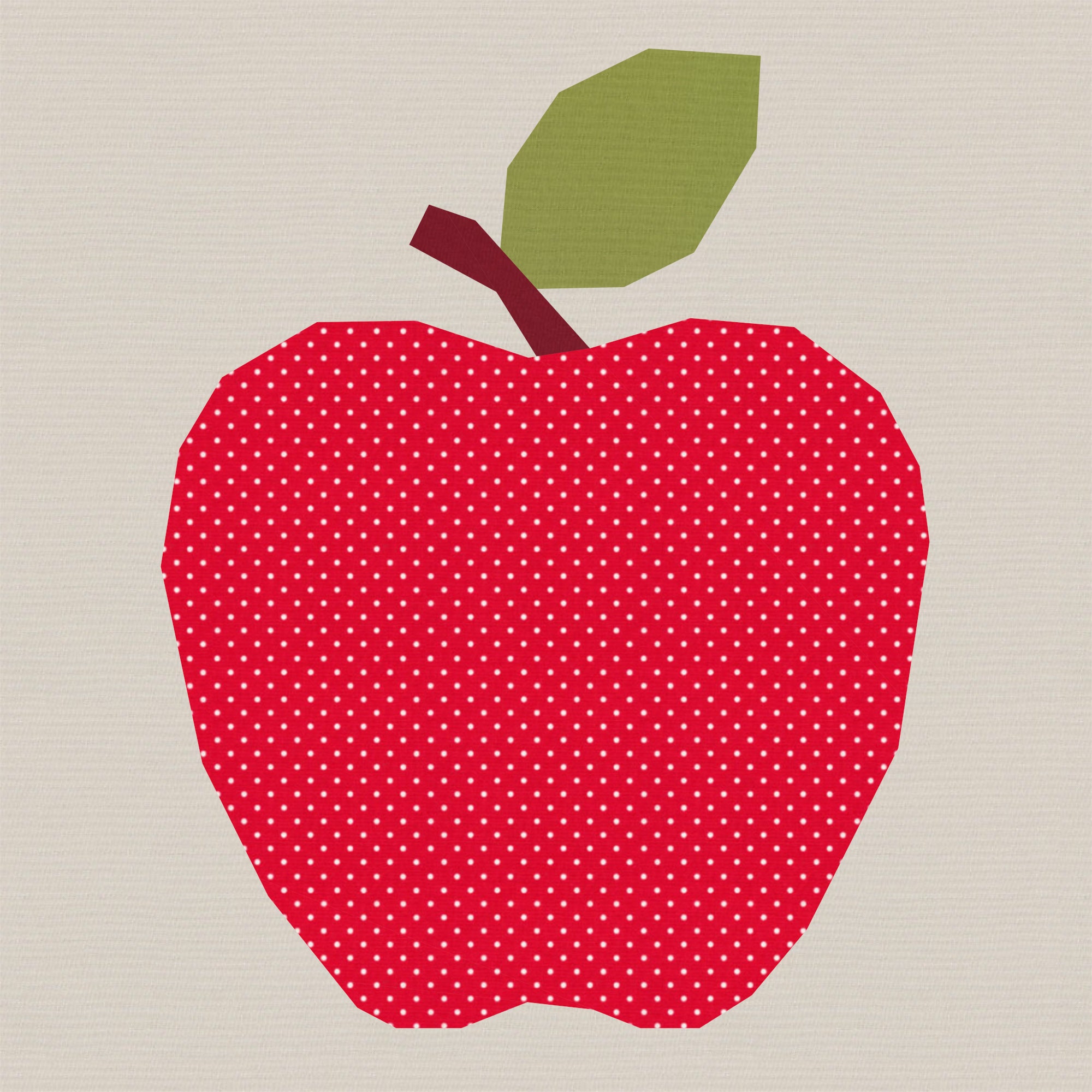 Apple a Day, Foundation Paper Piecing Pattern (FPP), Quilt Block, PDF ...