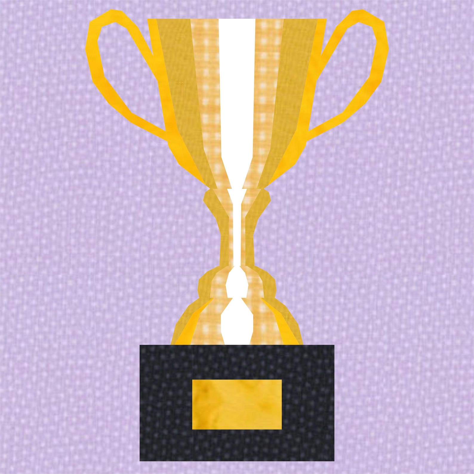 Trophy Quilt Block: Winner Takes All FPP Pattern, 4 Sizes (PDF) - Etsy