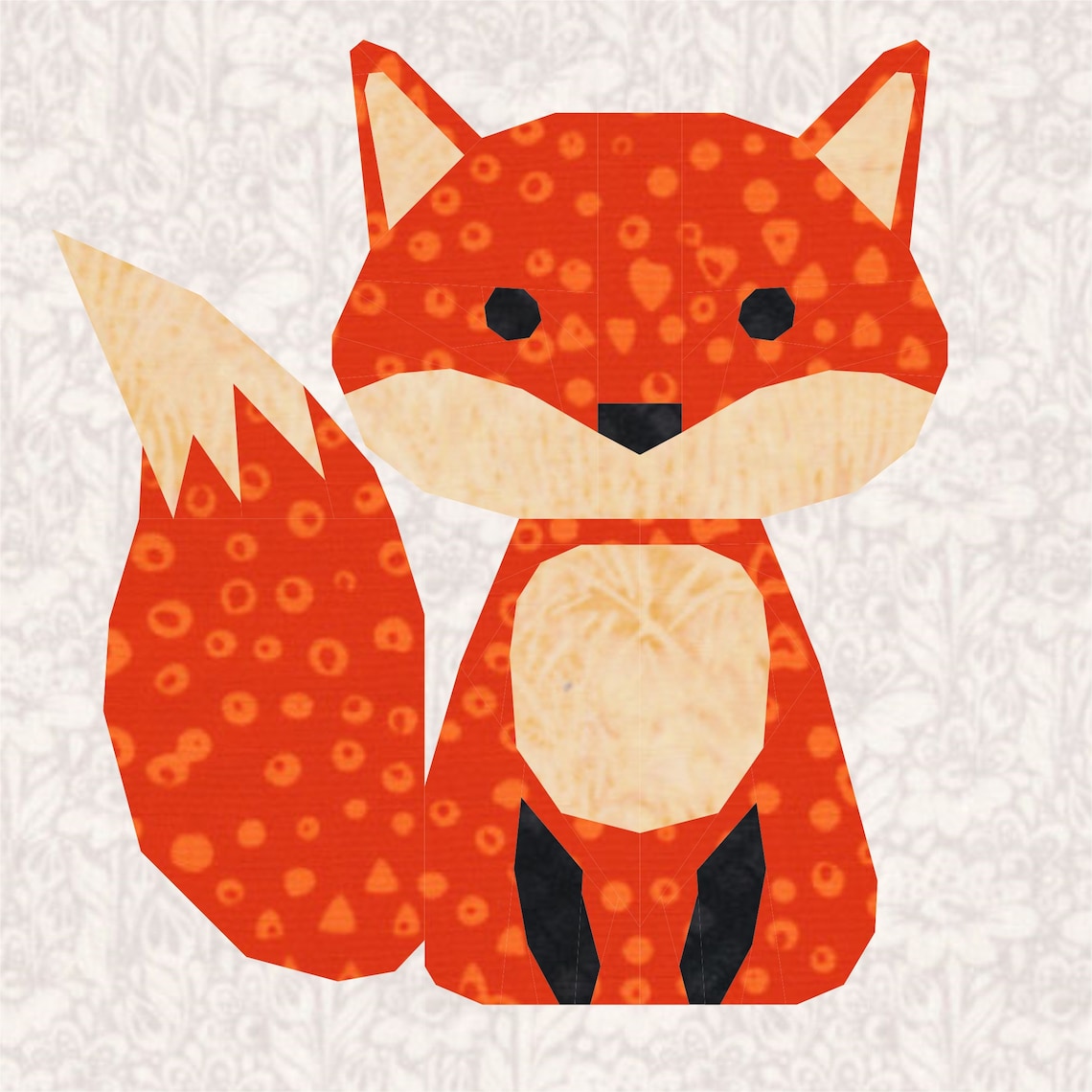 Foxy Fox, Foundation Paper Piecing Pattern (FPP), Quilt Block, PDF ...
