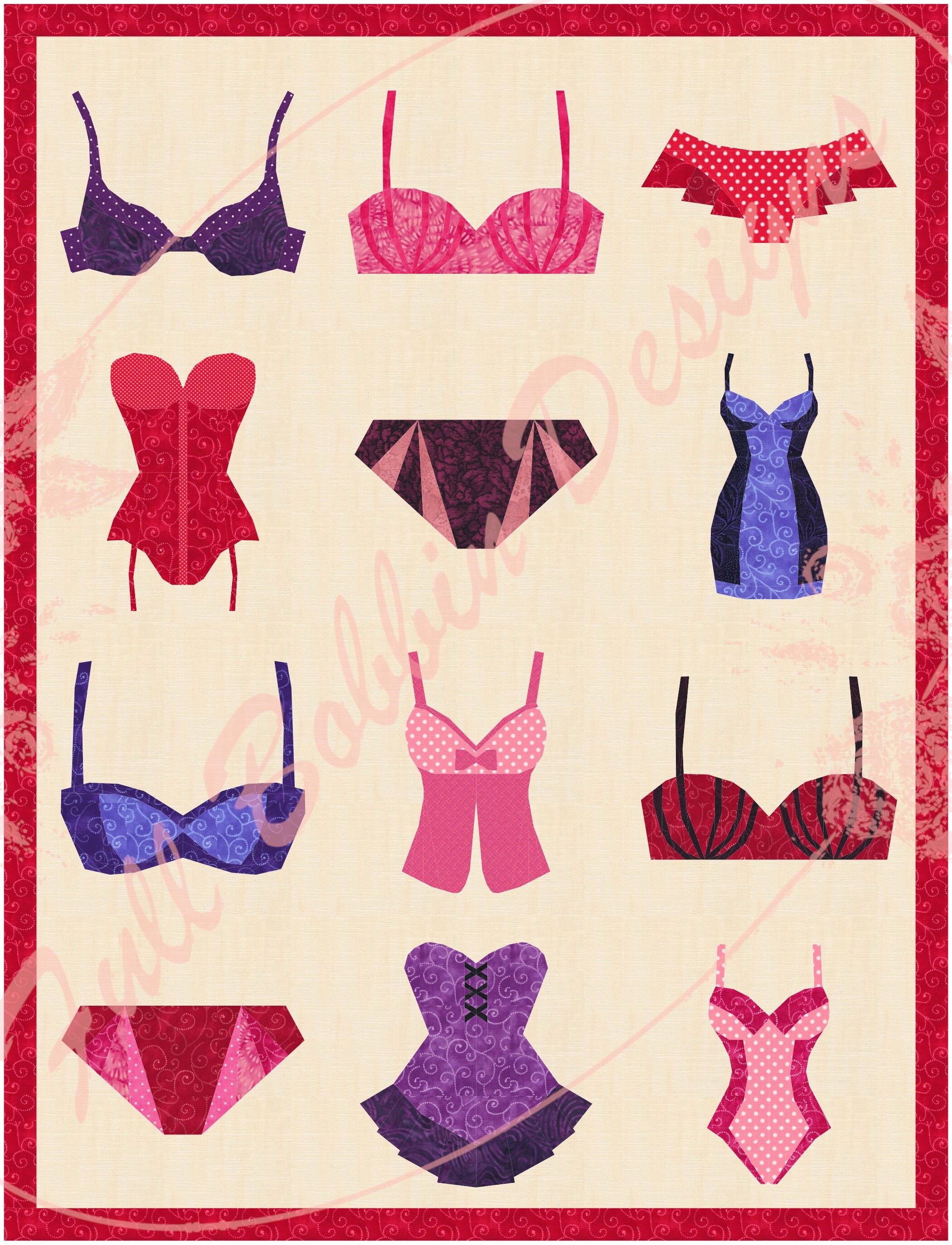 Corset Foundation Paper Piecing Pattern FPP Quilt Block - Etsy UK