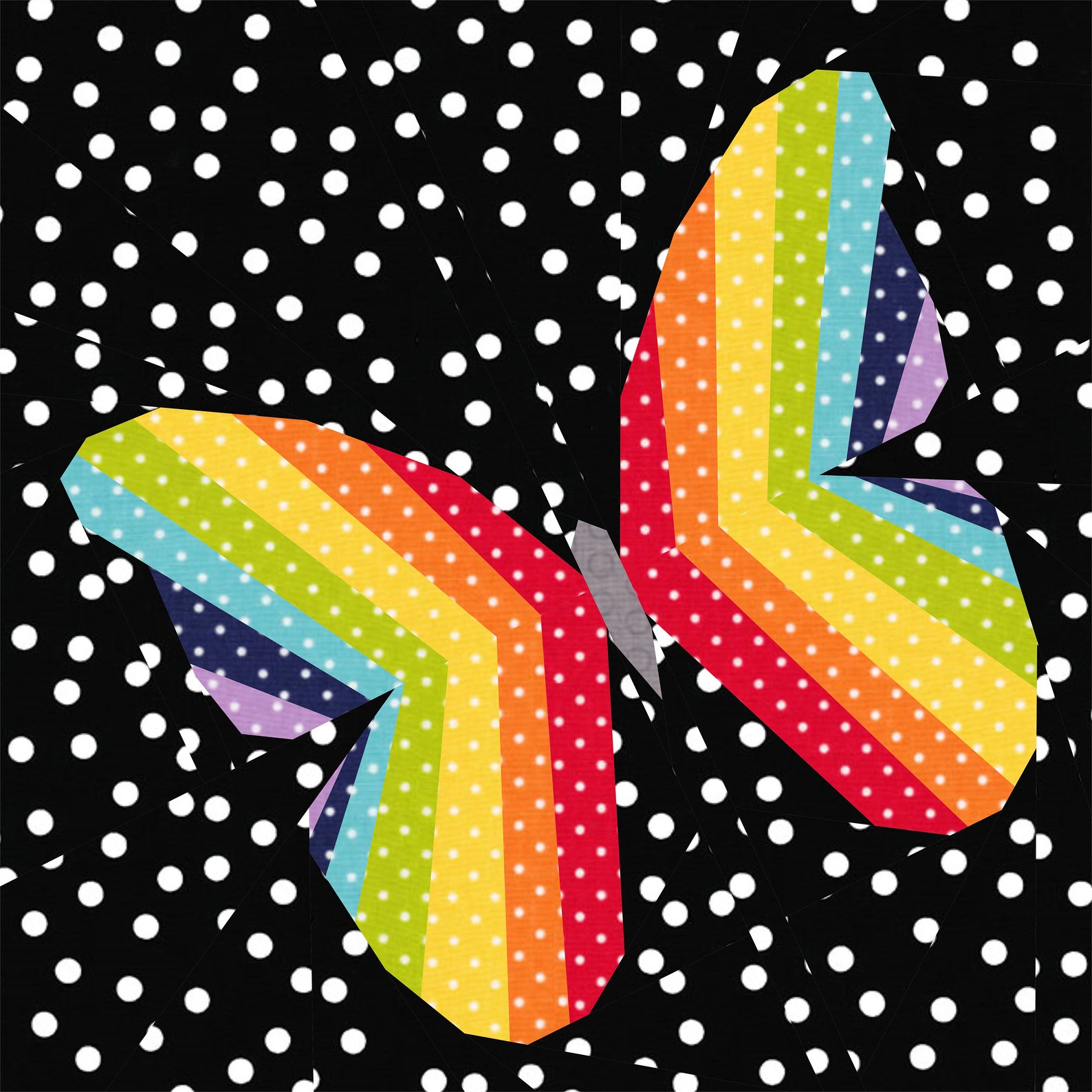 Butterfly Flutterby Foundation Paper Piecing Pattern FPP | Etsy