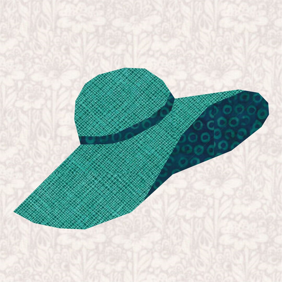Floppy Hat, Foundation Paper Piecing Pattern (FPP), Quilt Block, PDF ...