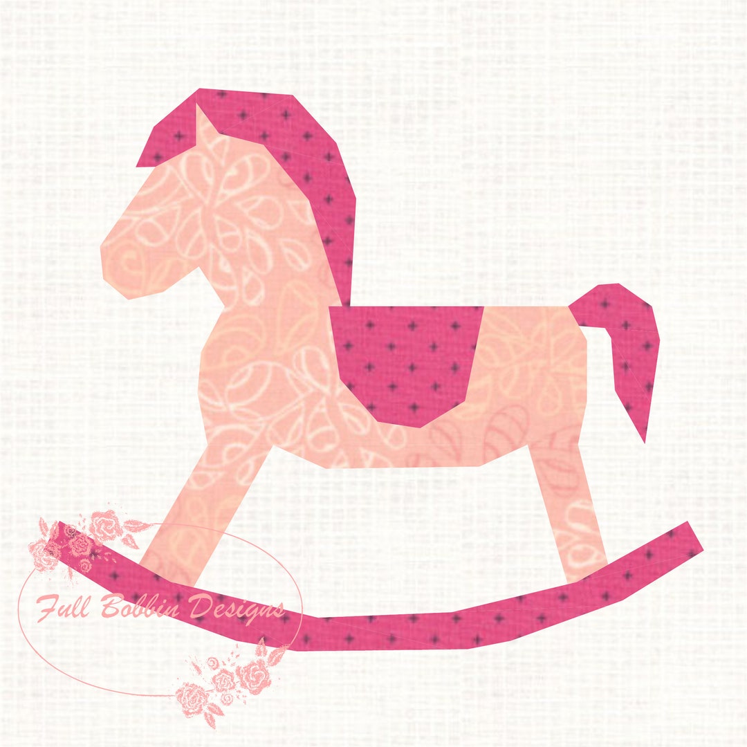 Rocking Horse Foundation Paper Piecing Pattern (FPP), Quilt Block, PDF ...