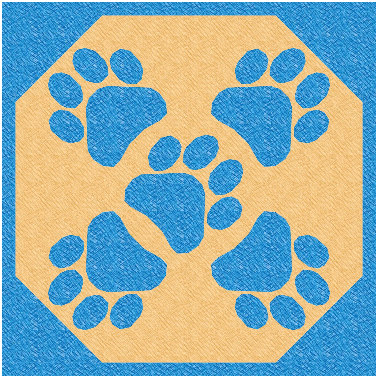Woof, Paw Print, Foundation Paper Piecing Pattern (FPP Pattern), Quilt ...