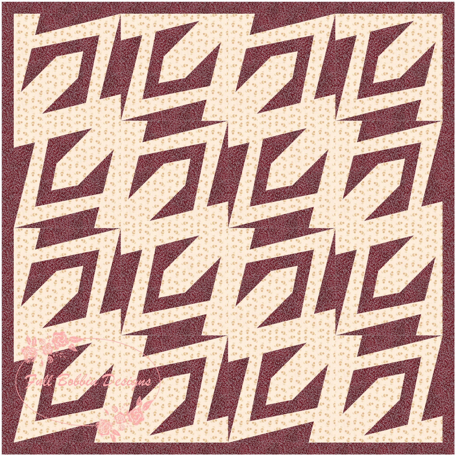 Deco Flower Foundation Paper Piecing Pattern FPP Quilt | Etsy