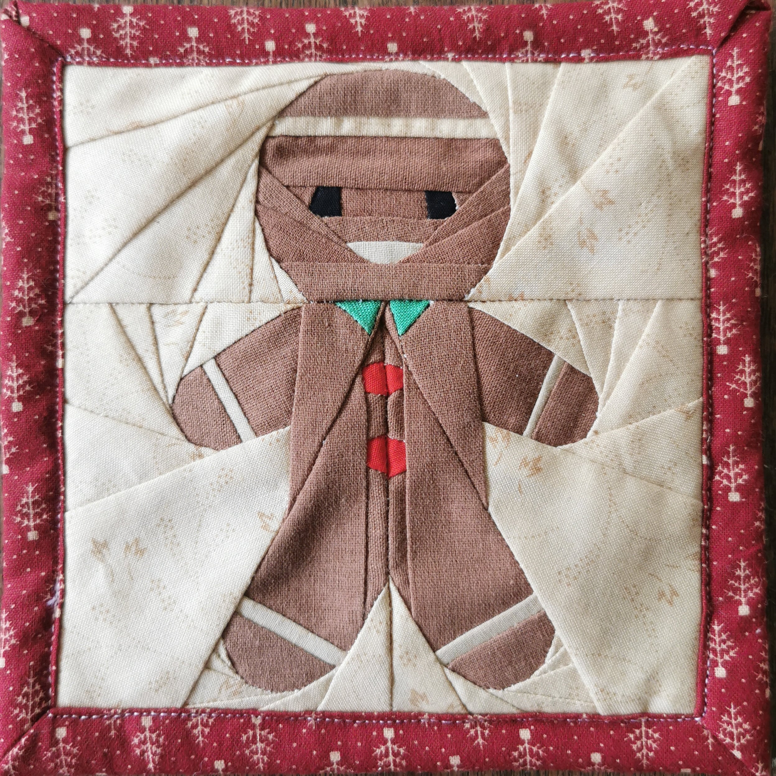 Gingie the Gingerbread, Foundation Paper Piecing Pattern (FPP), Quilt ...