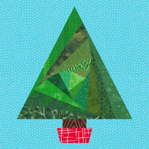 Christmas Tree, Foundation Paper Piecing Pattern (FPP), Quilt Block ...