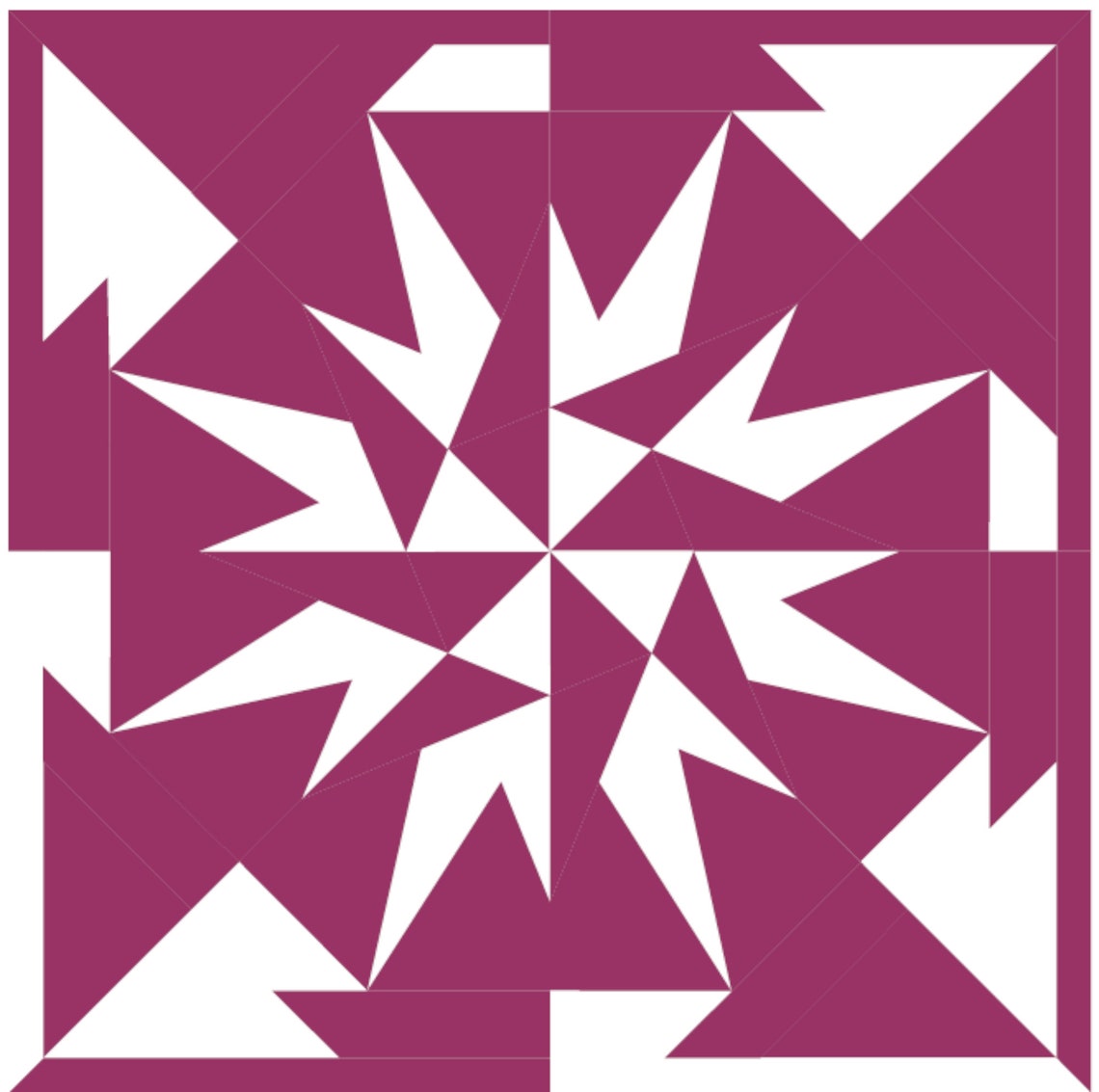 Geo Star Foundation Paper Piecing Pattern FPP Quilt Block | Etsy