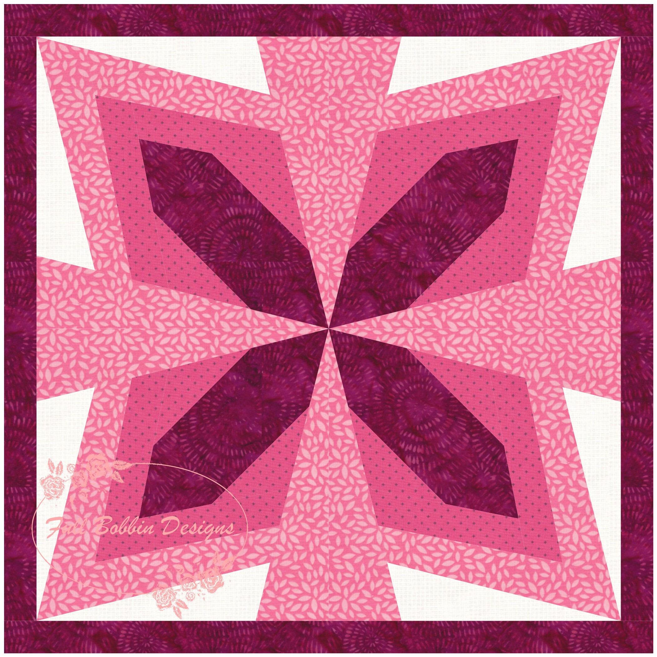 Deco Flower Foundation Paper Piecing Pattern FPP Quilt | Etsy