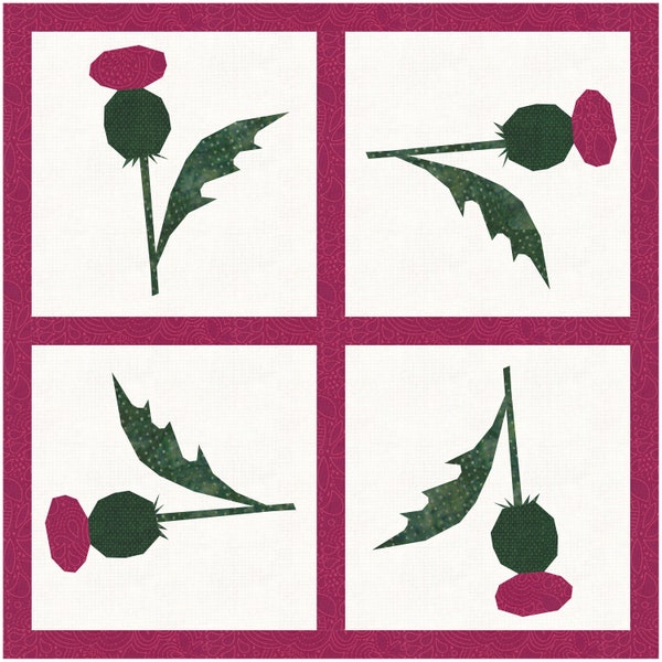 Thistle Quilt Block - Etsy