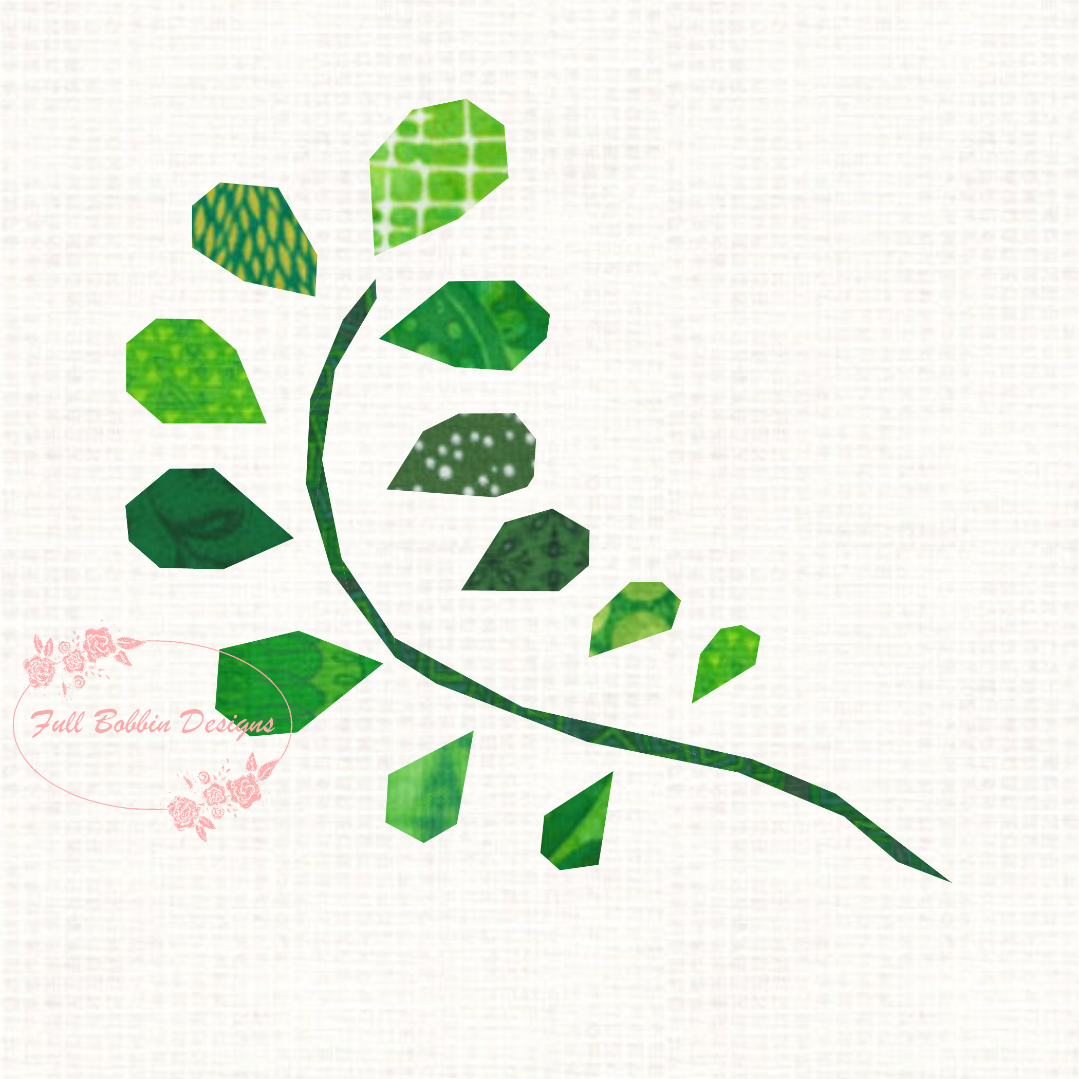 Fern Leaf Foundation Paper Piecing Pattern (FPP), Quilt Block, PDF ...