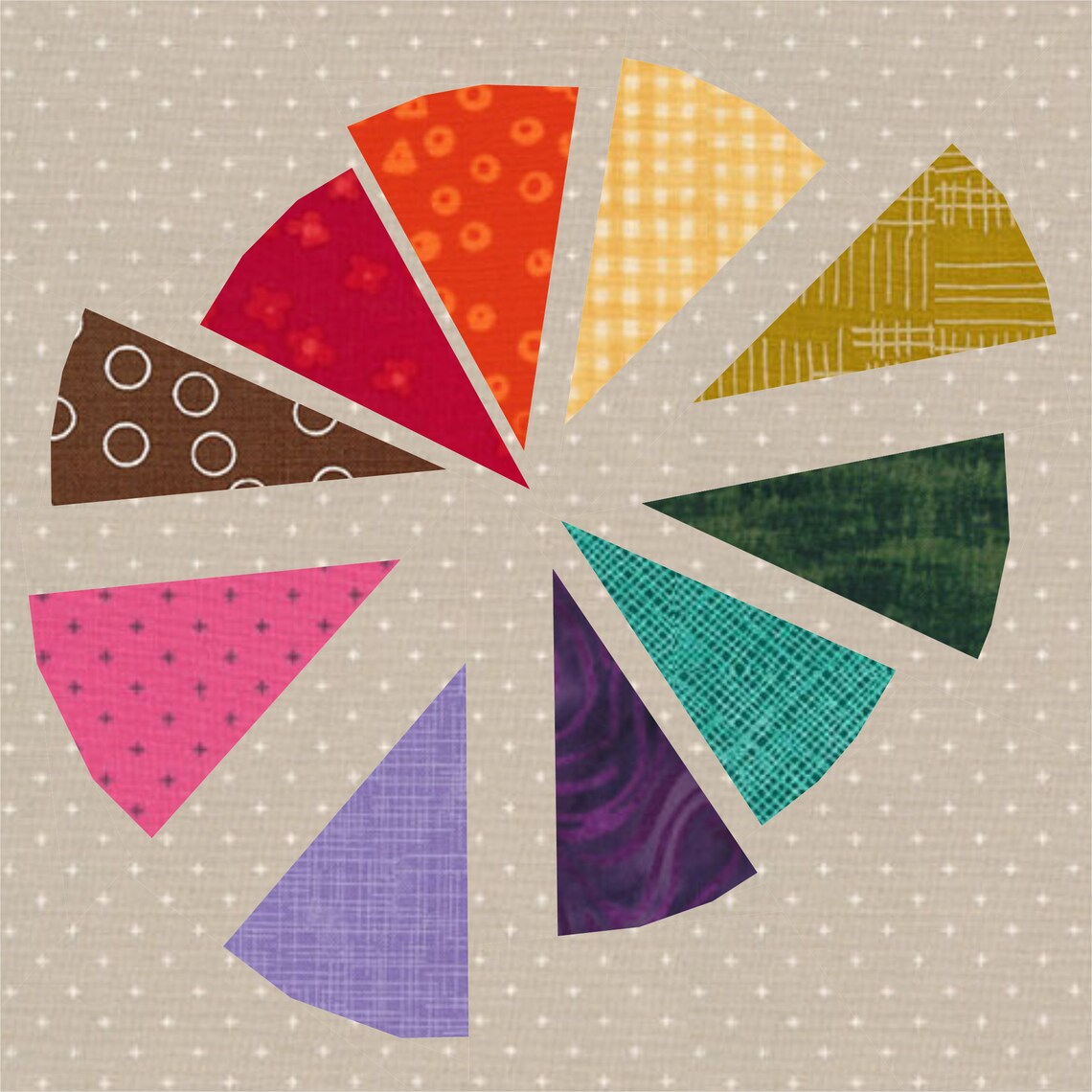 Slice of Pie, Foundation Paper Piecing Pattern (FPP), Quilt Block, PDF ...