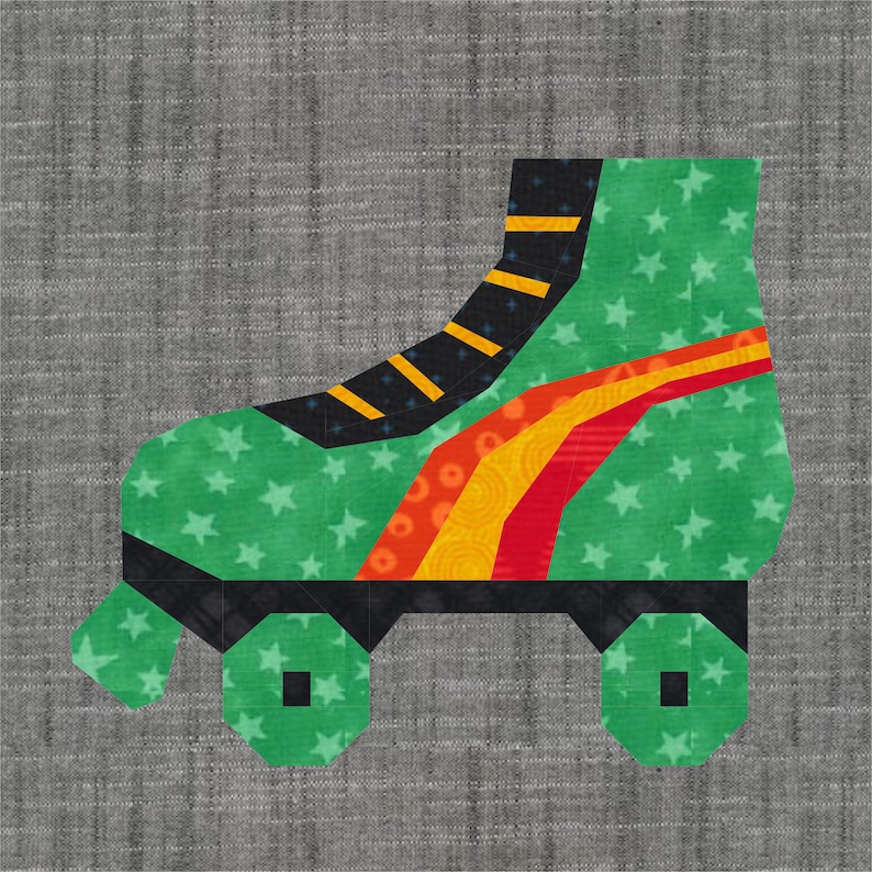 Roller Boots Skates Retro Foundation Paper Piecing Pattern - Etsy