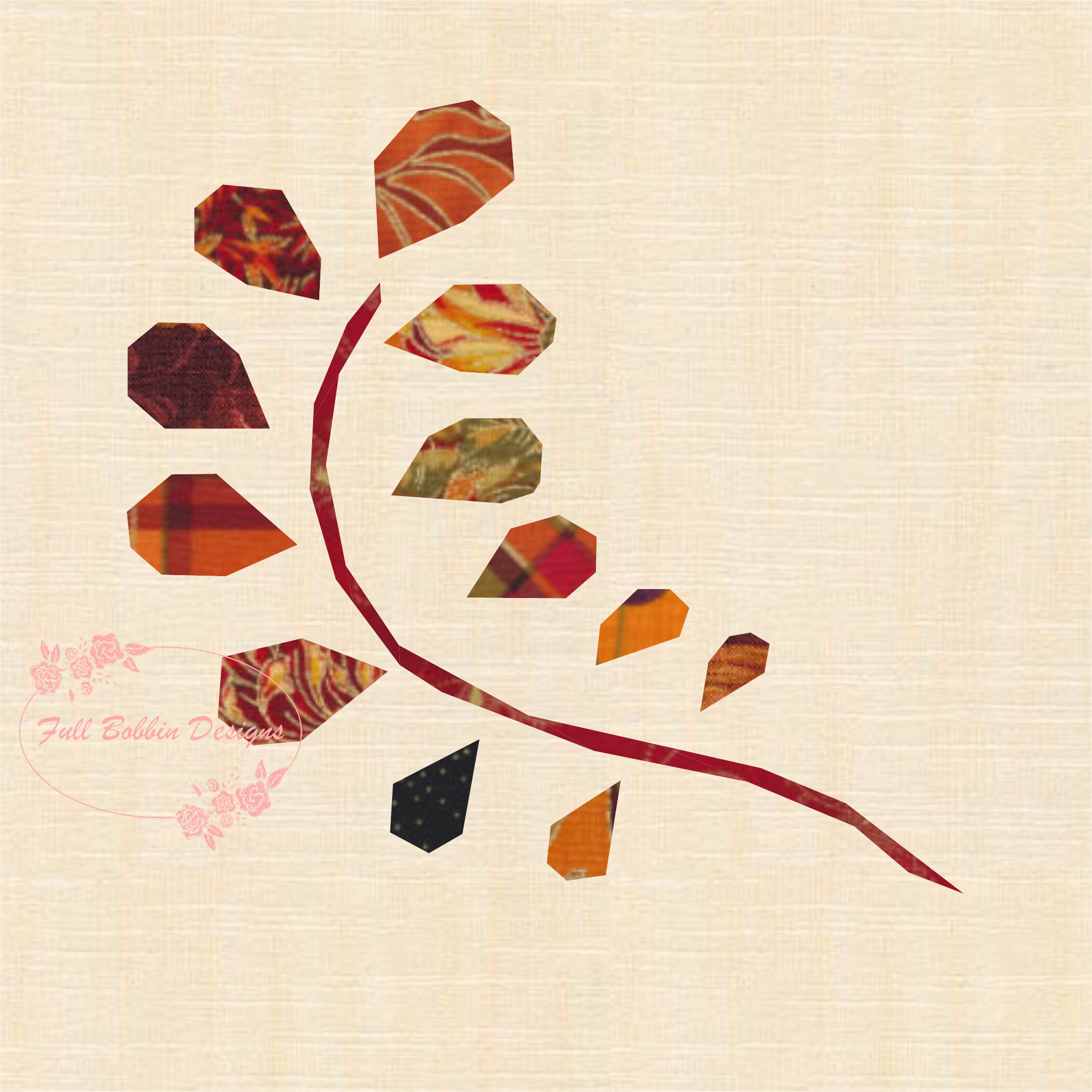 Fern Leaf Foundation Paper Piecing Pattern FPP Quilt Block | Etsy