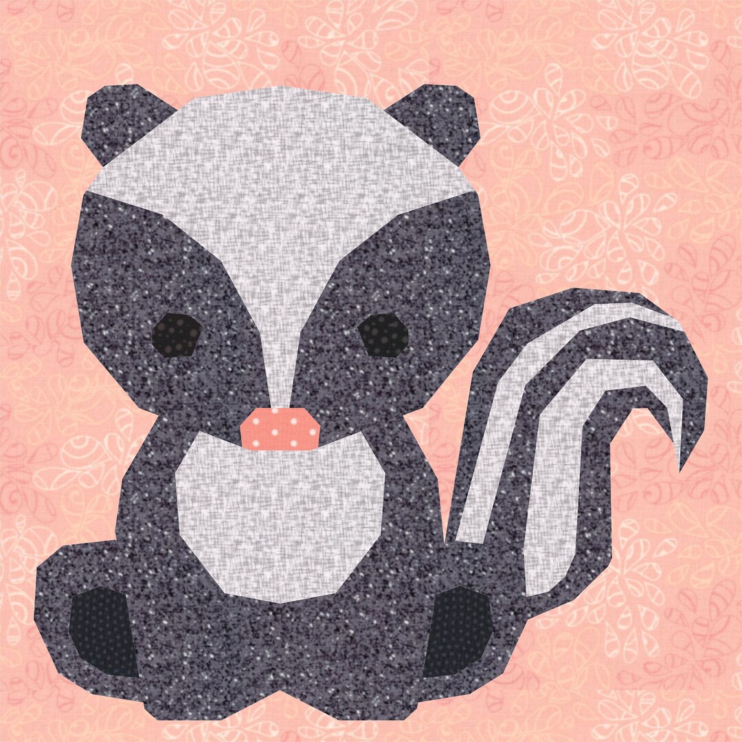 Funky Skunk, Foundation Paper Piecing Pattern (FPP), Quilt Block, PDF ...