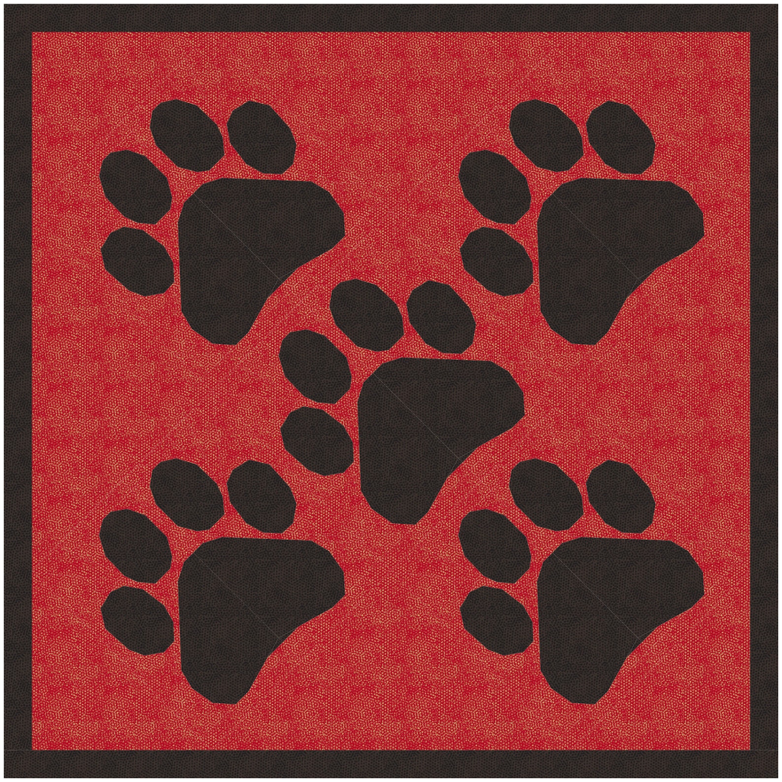 Woof, Paw Print, Foundation Paper Piecing Pattern (FPP Pattern), Quilt ...