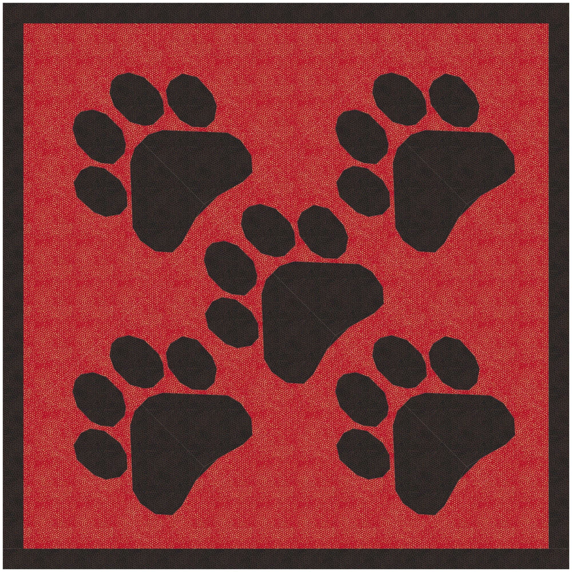 Woof Paw Print Foundation Paper Piecing Pattern FPP | Etsy