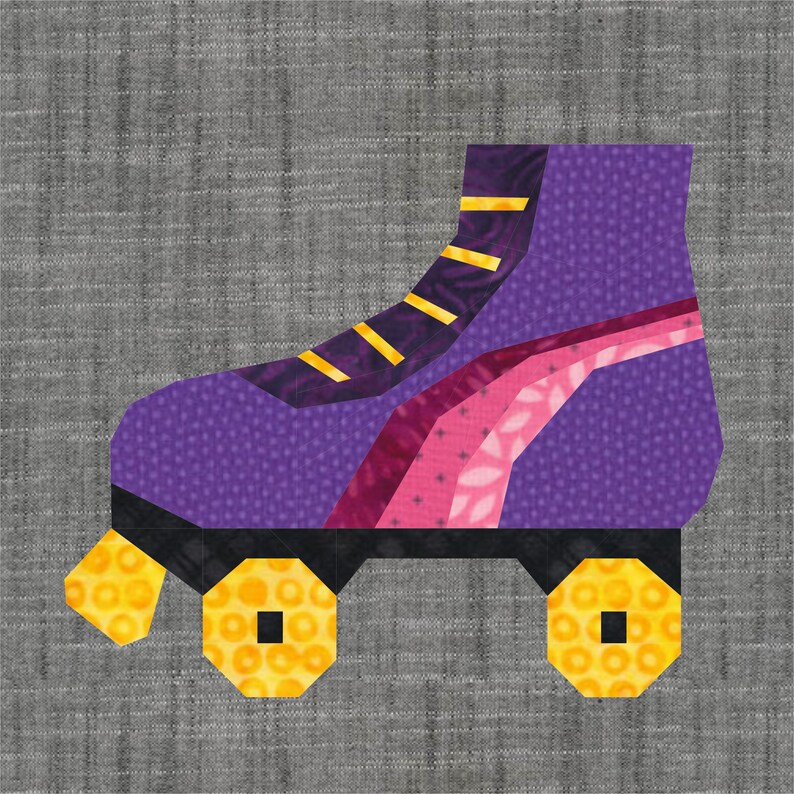 Roller Boots Skates Retro Foundation Paper Piecing Pattern - Etsy