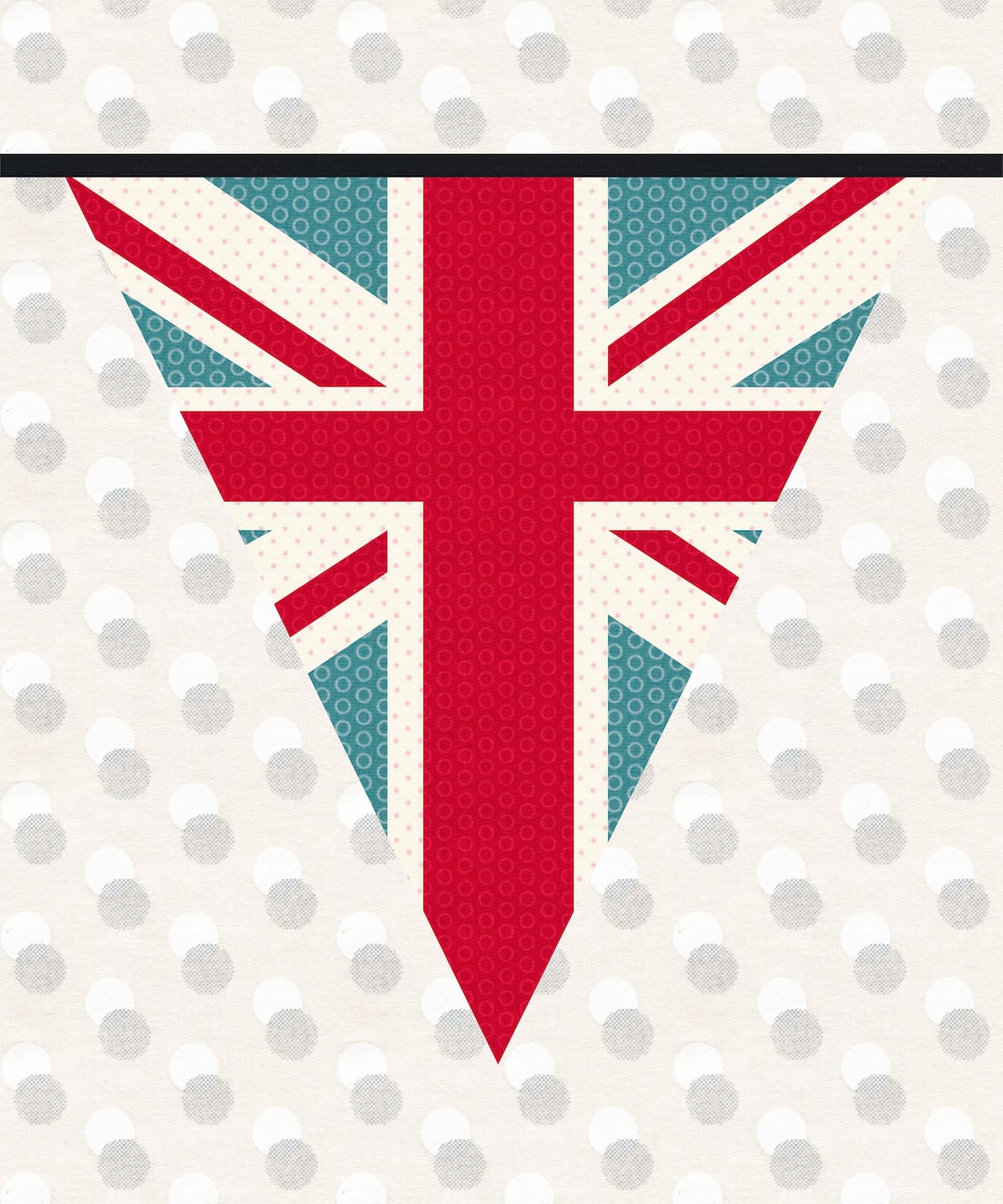 Union Jack Bunting, Foundation Paper Piecing Pattern (FPP), Quilt Block ...