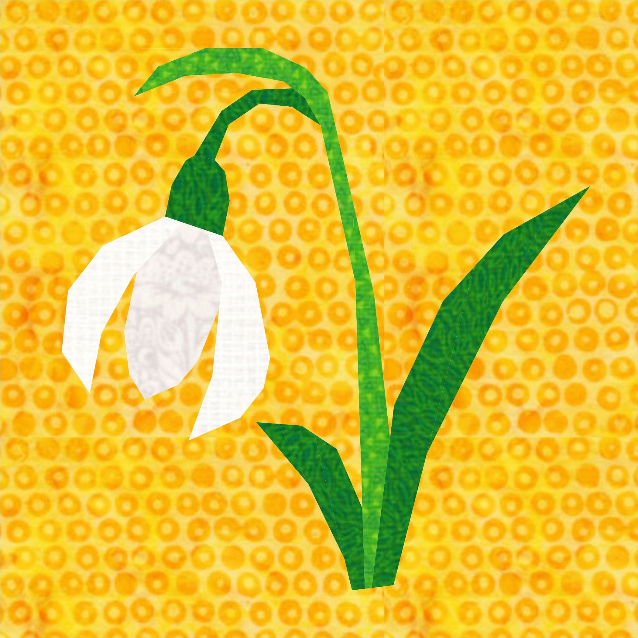 Snowdrop Flower Foundation Paper Piecing Pattern (FPP), Quilt Block ...