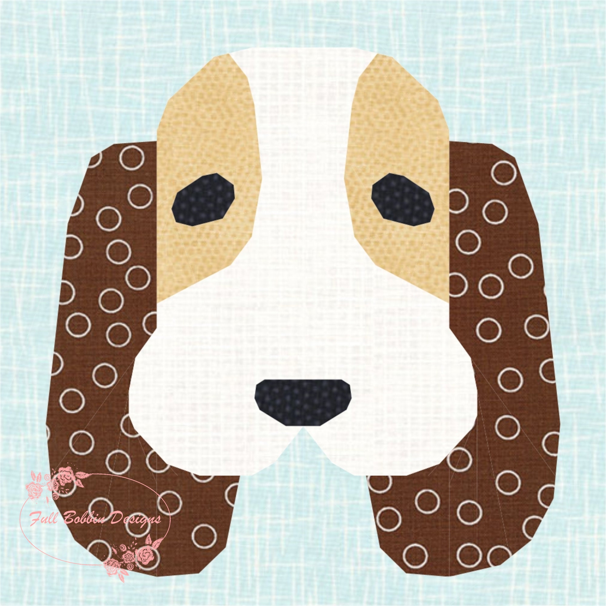 Basset Hound Dog Foundation Paper Piecing Pattern FPP - Etsy