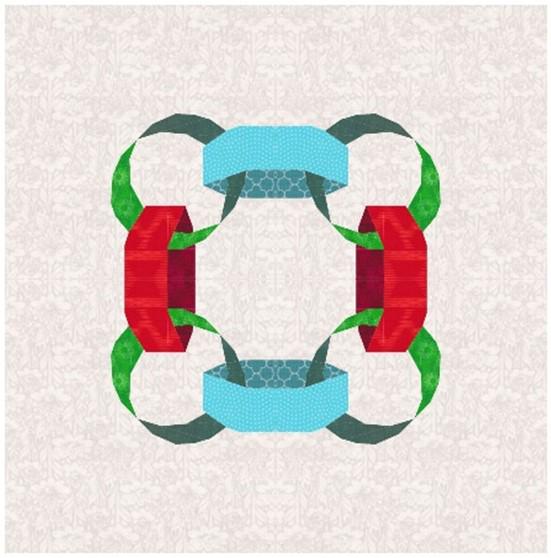Corner Paper Chain Quilt Block: FPP Pattern, 5 Sizes (PDF Pattern) - Etsy