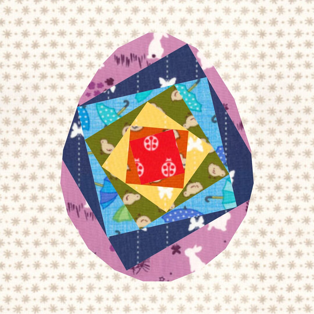 Easter Egg, Foundation Paper Piecing Pattern (FPP), Quilt Block, PDF ...