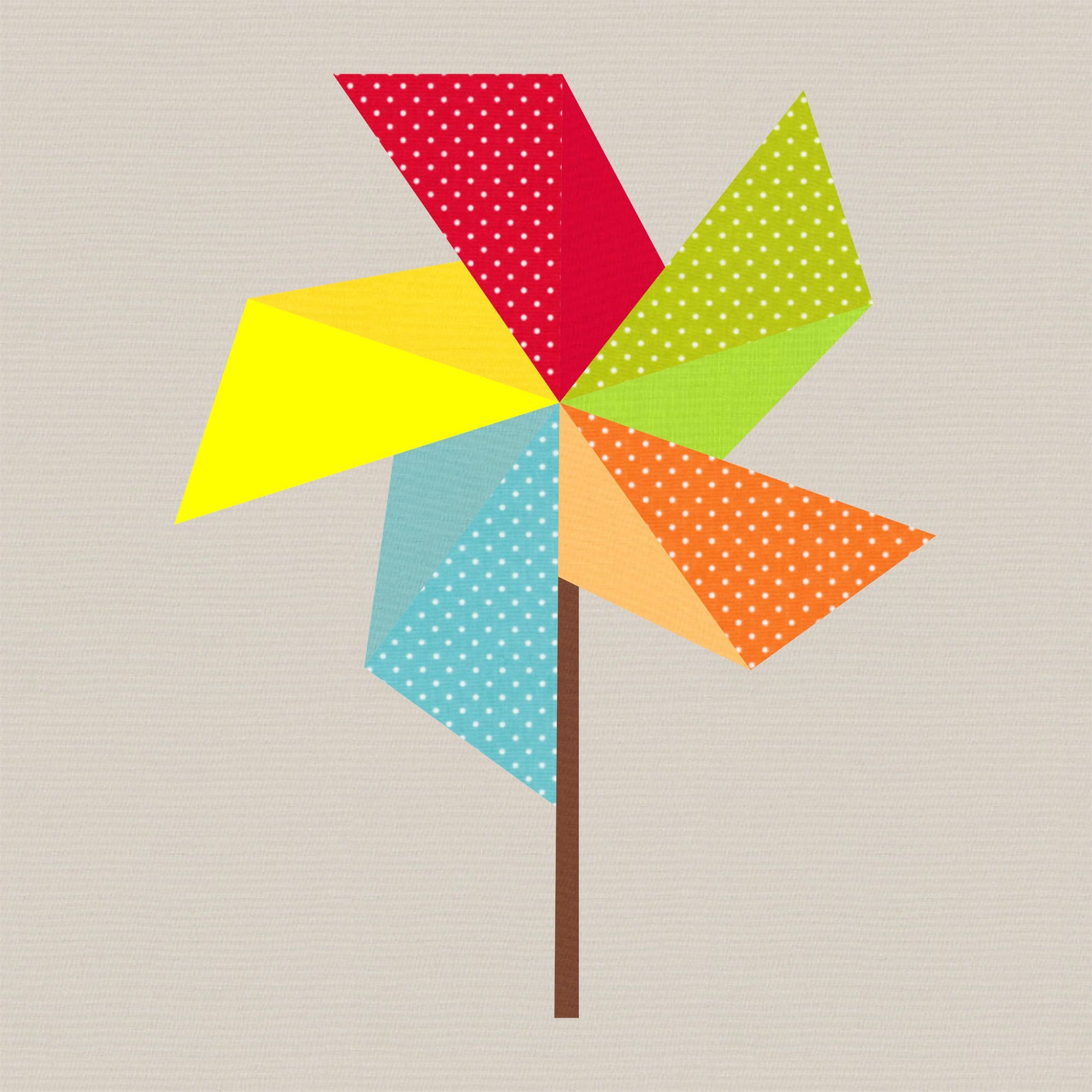 Pinwheel Foundation Paper Piecing Pattern FPP Quilt Block - Etsy