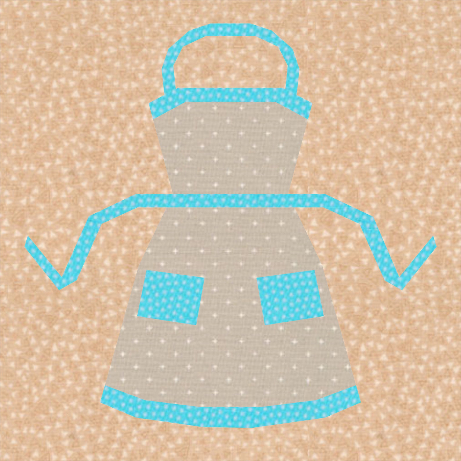 Apron Foundation Paper Piecing Pattern FPP Quilt Block | Etsy