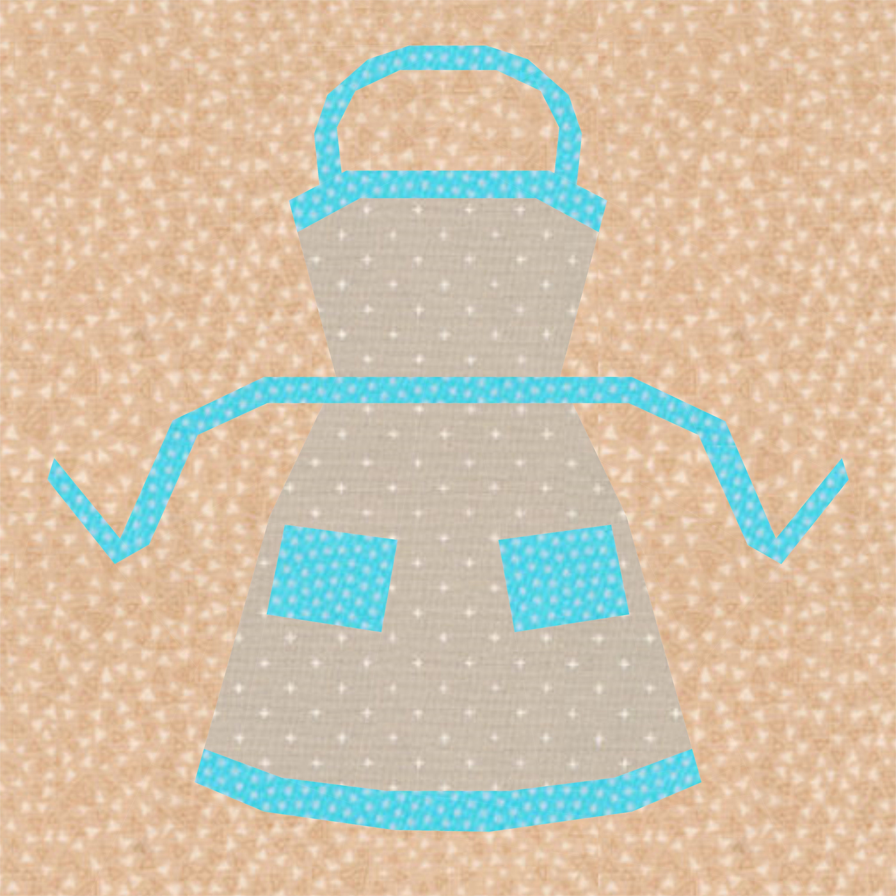 Apron, Foundation Paper Piecing Pattern (FPP), Quilt Block, PDF Pattern ...