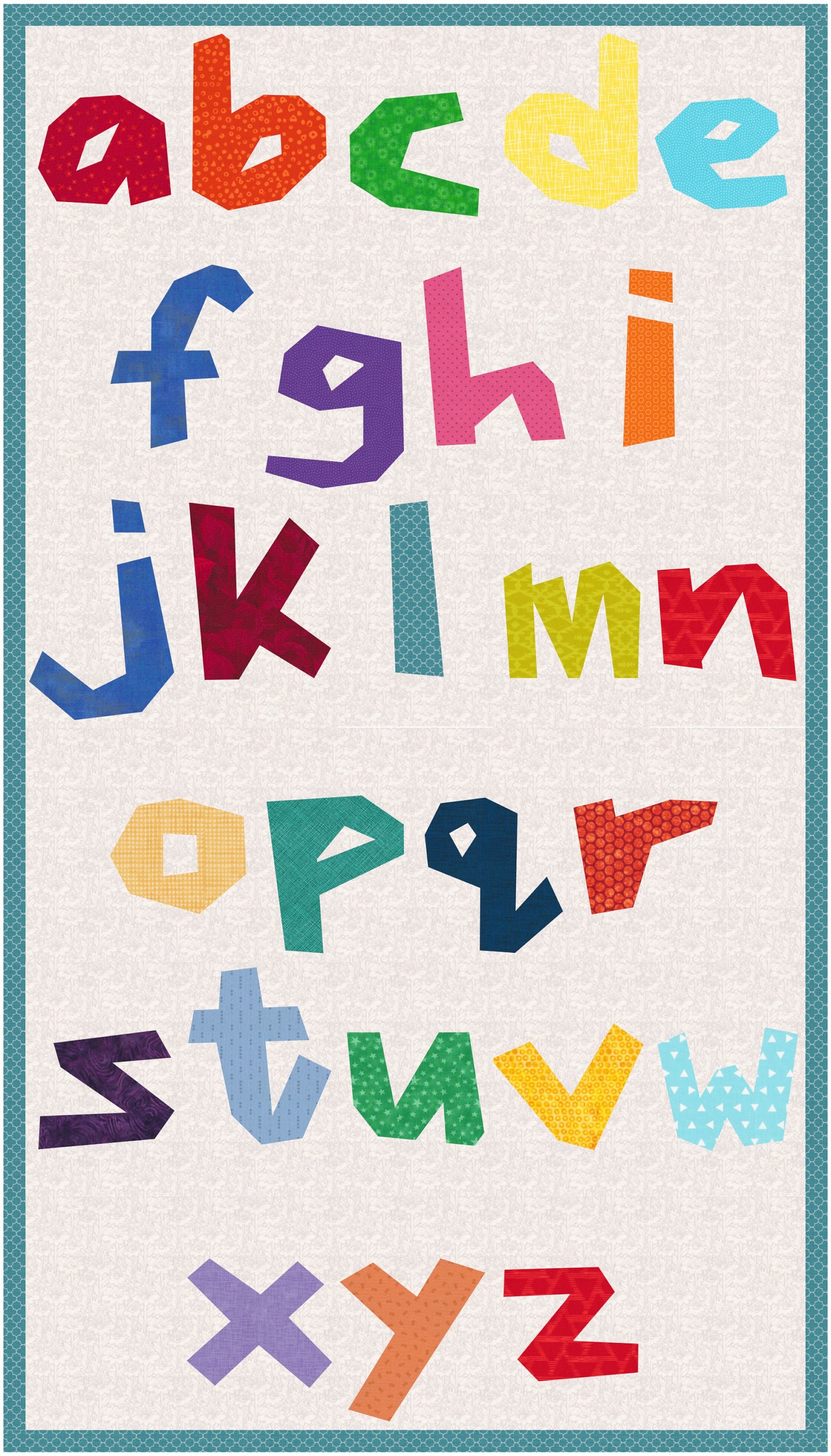 Funky Lowercase Alphabet Foundation Paper Piecing Pattern - Etsy