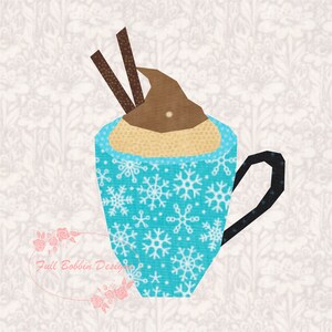 Hot Chocolate, Foundation Paper Piecing Pattern (FPP), Quilt Block, PDF ...
