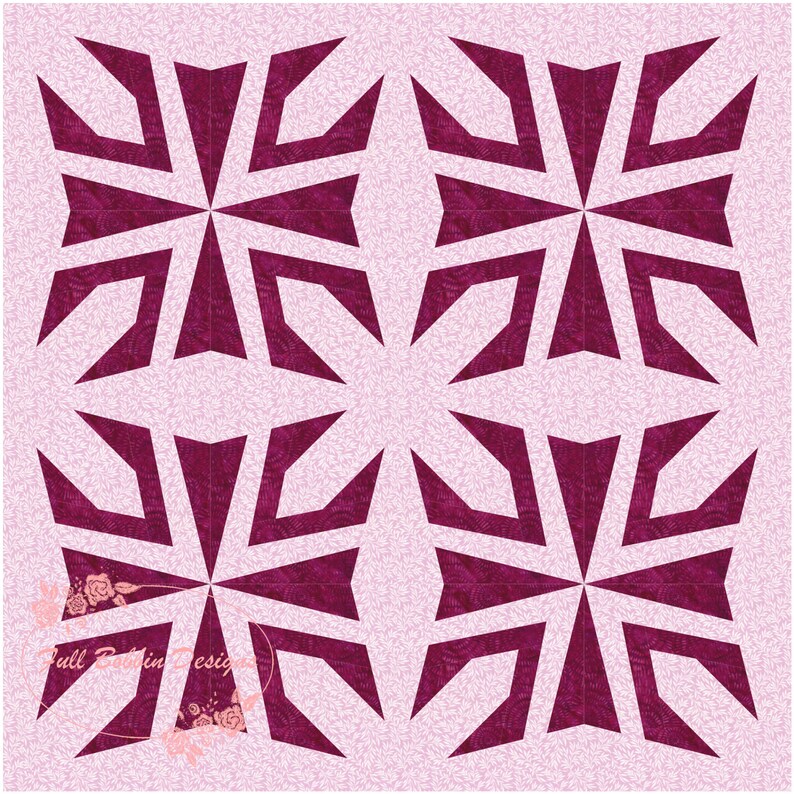 Deco Flower Foundation Paper Piecing Pattern FPP Quilt | Etsy