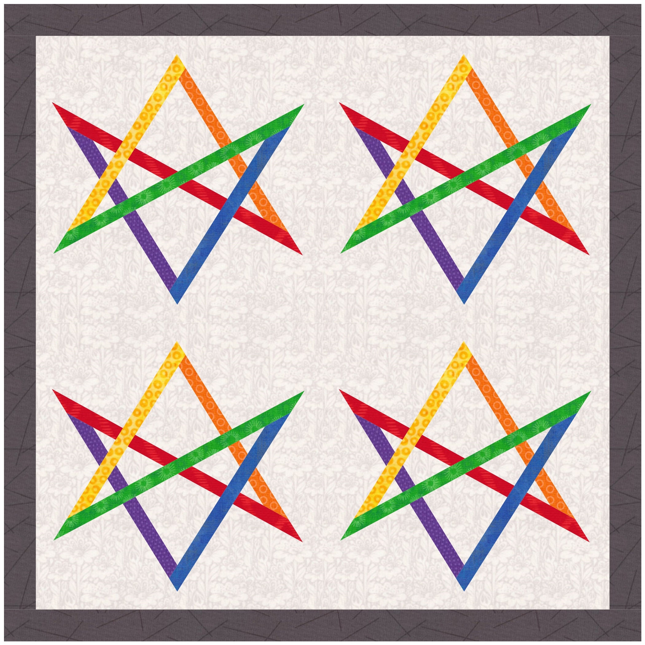 Wonky Star Foundation Paper Piecing Pattern FPP Quilt - Etsy