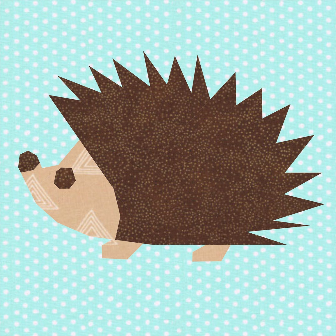 Hedgehog, Foundation Paper Piecing Pattern (FPP), Quilt Block, PDF ...