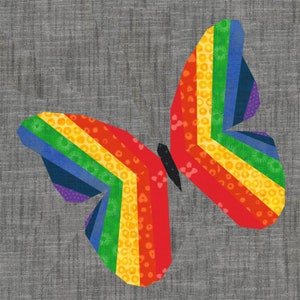 Butterfly Flutterby, Foundation Paper Piecing Pattern (FPP), Quilt ...