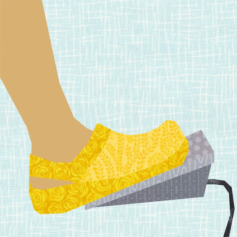 Sewing Machine Foot Pedal Quilt Block Pattern (PDF Pattern, 4 Sizes) - Etsy