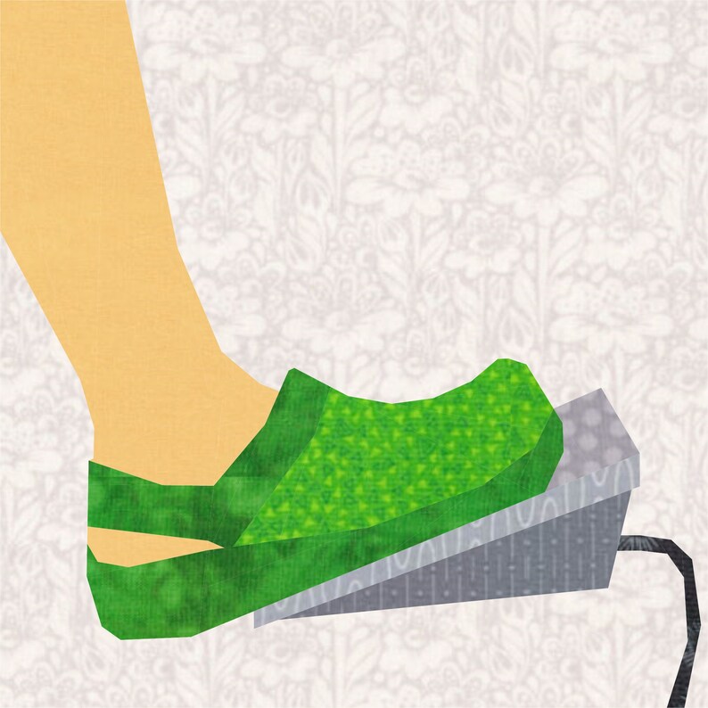 Sewing Machine Foot Pedal Quilt Block Pattern (PDF Pattern, 4 Sizes) - Etsy
